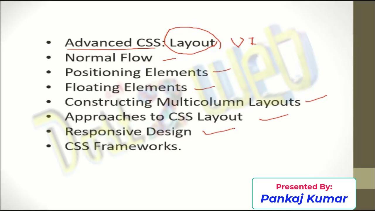Advance CSS layout | Normal flow | Inline elements | Web Technology and Its Application | 18CS63 ...