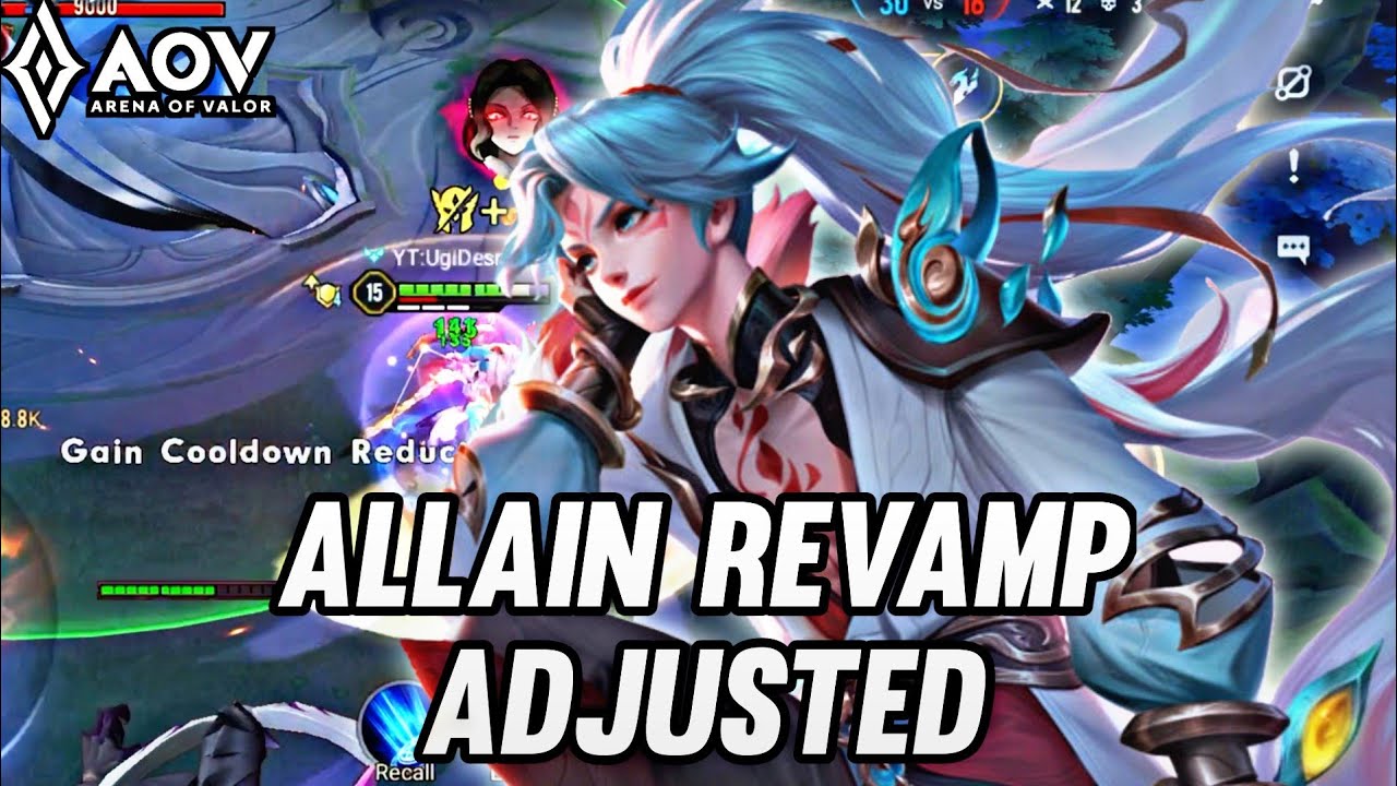 ALLAIN REVAMP PRO GAMEPLAY | ADJUSTED NEW PATCH - ARENA OF VALOR - YouTube