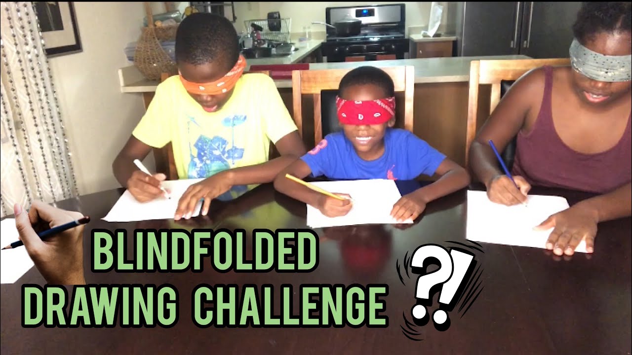 BLINDFOLDED DRAWING CHALLENGE - YouTube