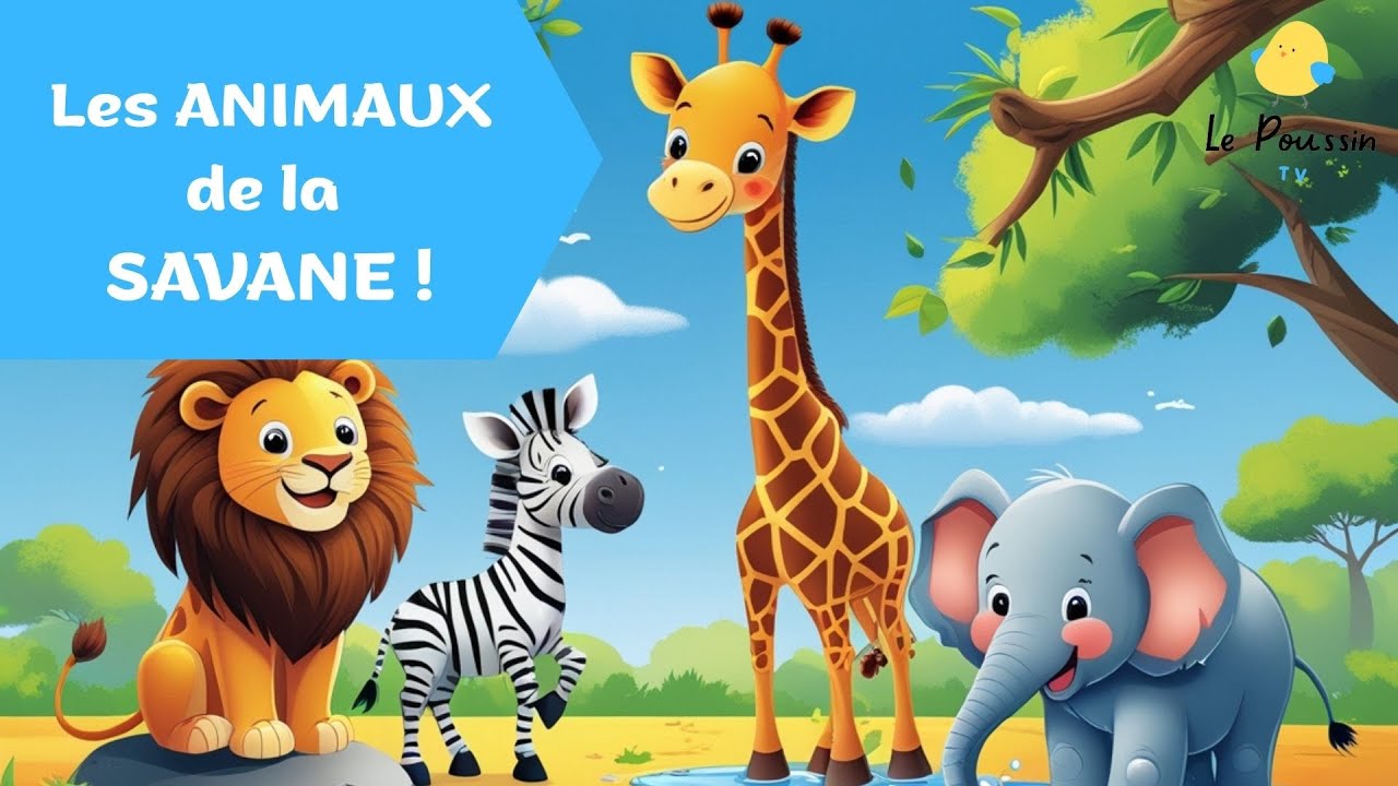 Les Animaux de la Savane – Découvrons les en Français et en Anglais! 🐘🌍 ...