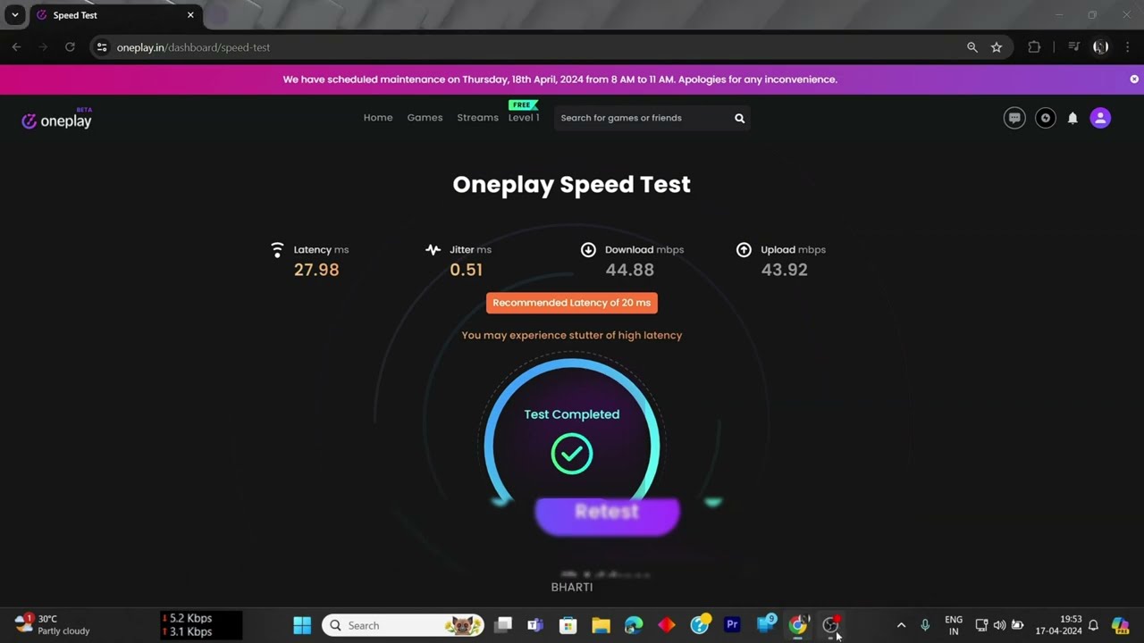 Oneplay Cloud Gaming || Oneplay News || Oneplay Cloud Gaming Speed Test ...