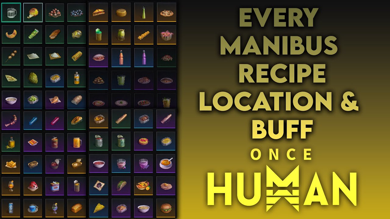 👀🔥🔥ONCE HUAMN FOOD RECIPE LOCATIONS FOR MANIBUS AND BUFFS EXPLAINED 👀🔥🔥 ...