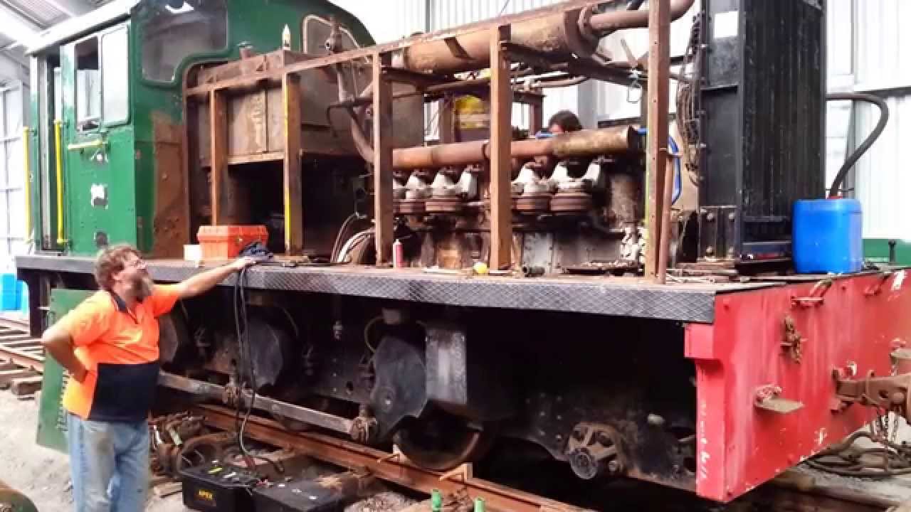 Gardner 8L3 diesel engine started on Ohai Railway Board No.1 locomotive ...