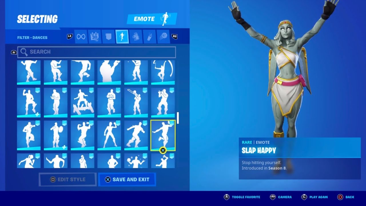 Skin Stoneheart Showcase with almost all emotes from fortnite!! 💝 - YouTube