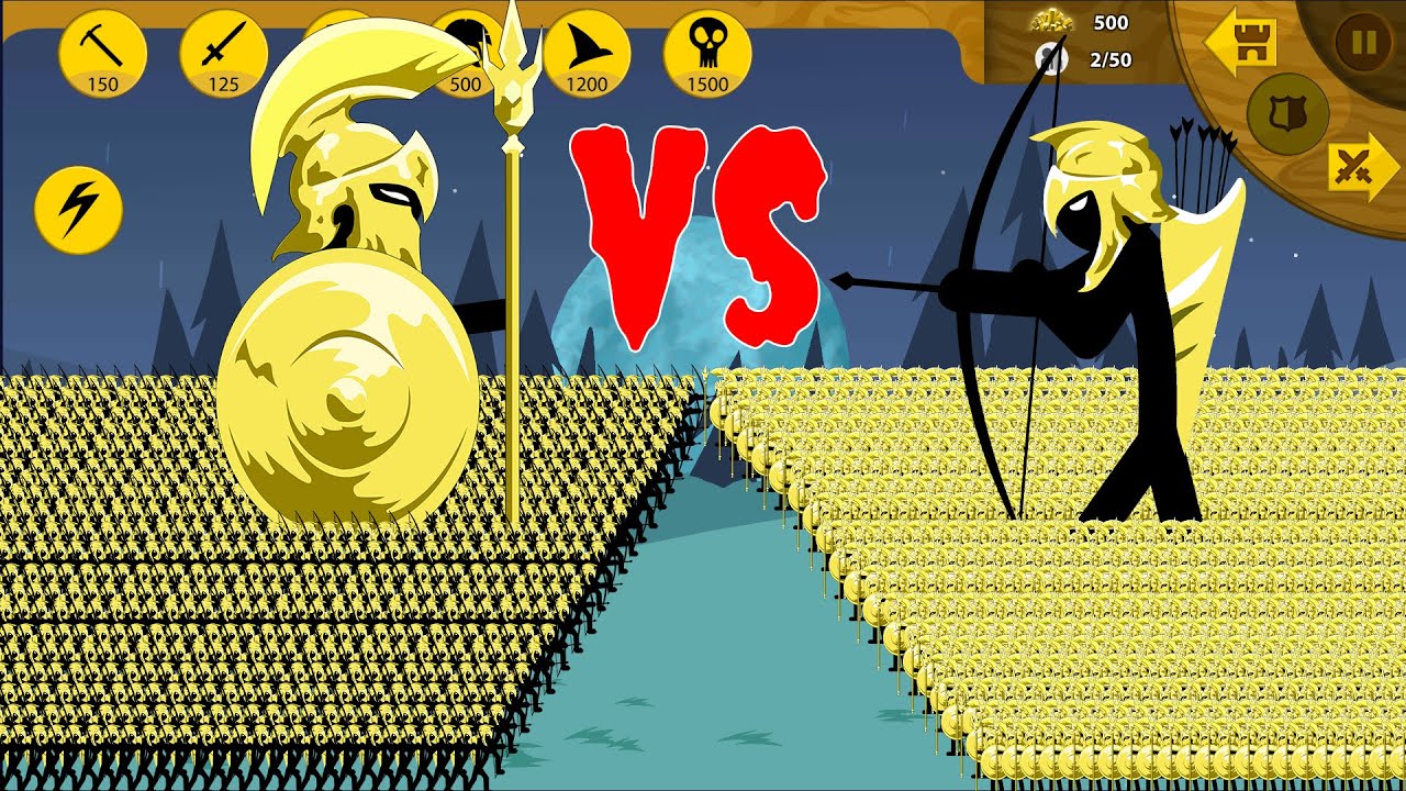 TEAM GOLDEN SPEARTON VS ARCHIDON | STICK WAR LEGACY - KASUBUKTQ - YouTube