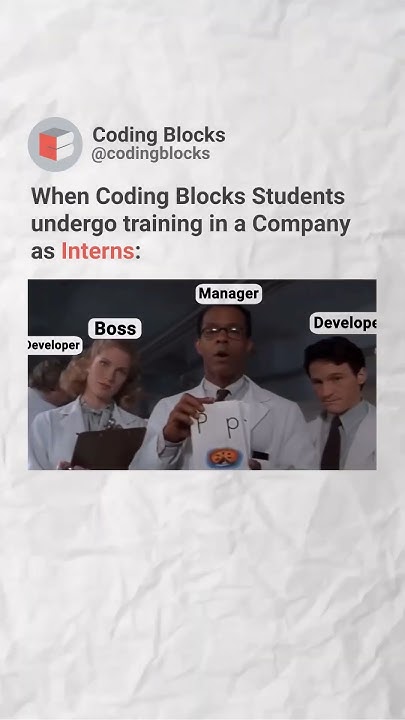 When Coding Blocks Students undergo training in a Company as Interns | Coding Blocks! - YouTube