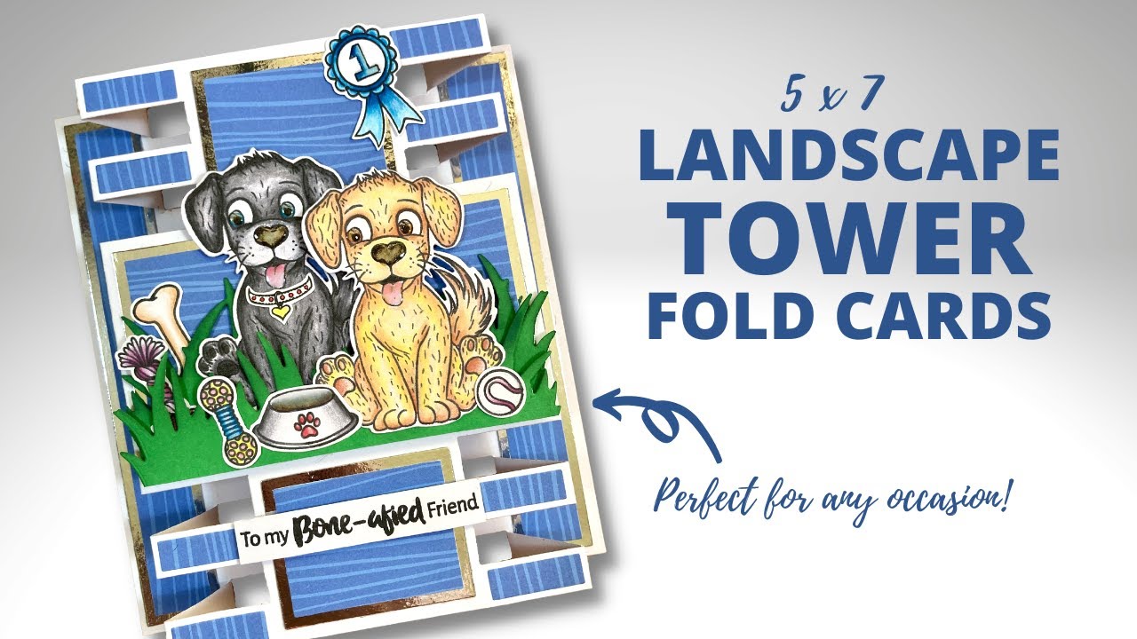 5 x 7 Landscape Tower Fold Cards - YouTube