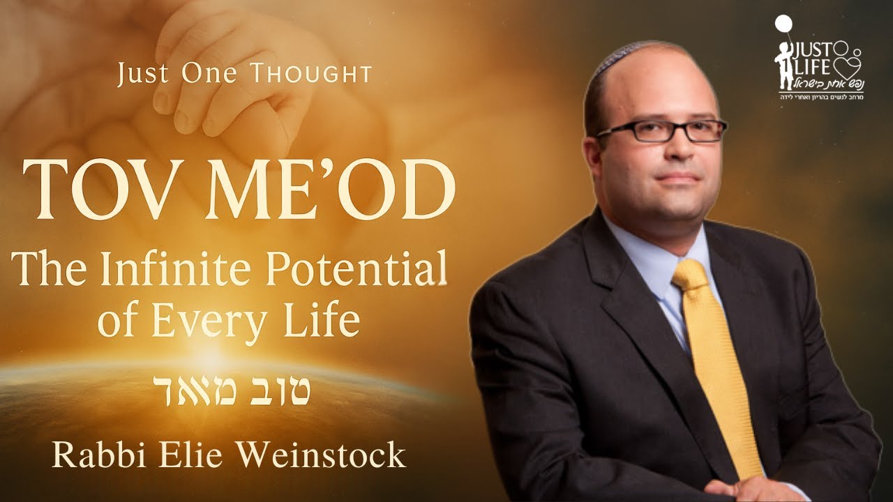 Just One Thought | Tov Me’od — The Infinite Potential of Every Life ...