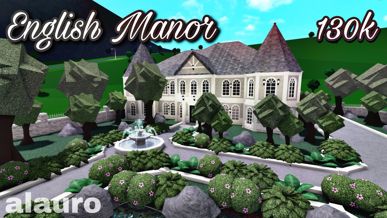 English Manor - 130K Exterior - Bloxburg Speed Build - YouTube