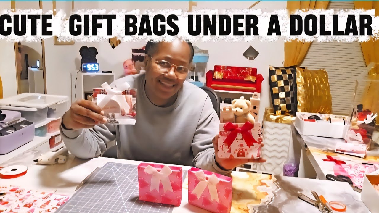 DIY Thank You Gift Bags Using Hobby Lobby 69¢ Cardstock - YouTube