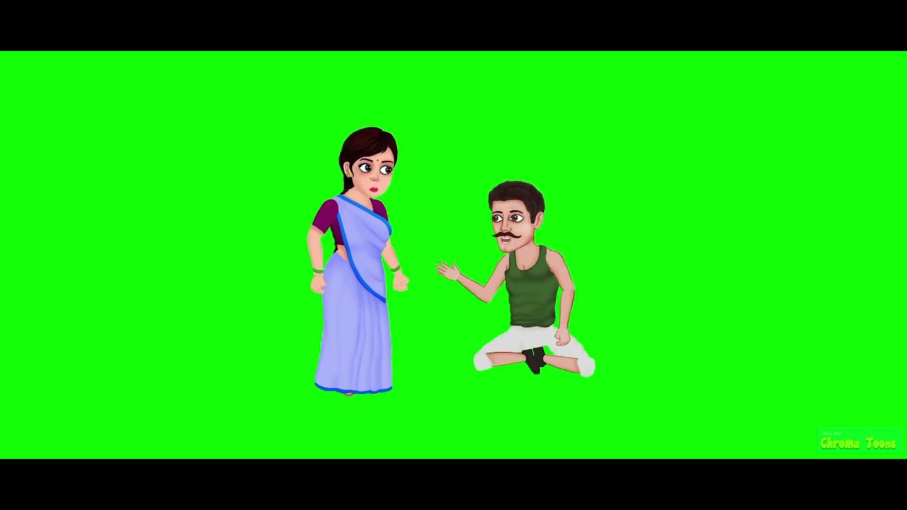 Village Kisan Or Village Lady Talking Cartoon Green Screen Video Chromatoons Youtube