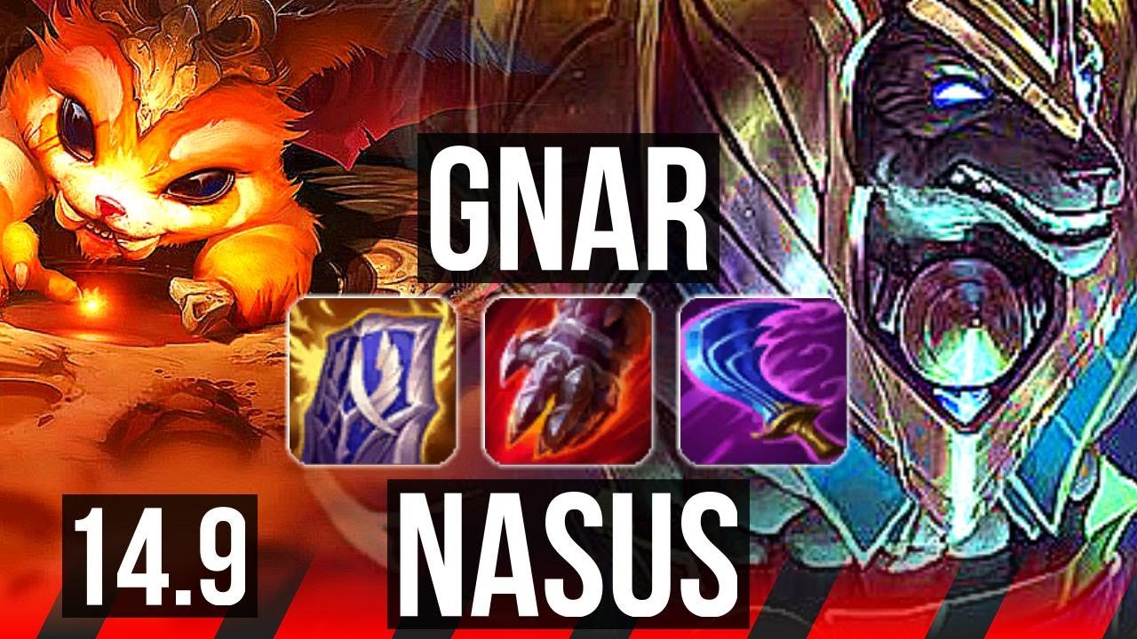 GNAR vs NASUS (TOP) | 47k DMG, 17/3/5, Legendary | NA Diamond | 14.9 ...