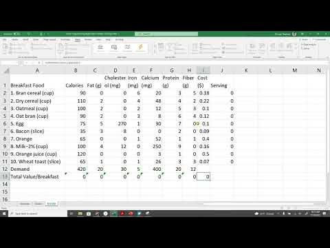 Application | Linear Programming | Problem Solving | MS Excel ...