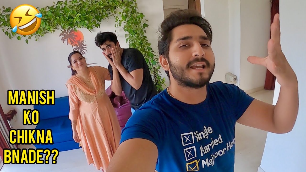 Manish Ko Clean Shave Karna Hai 😆 - YouTube
