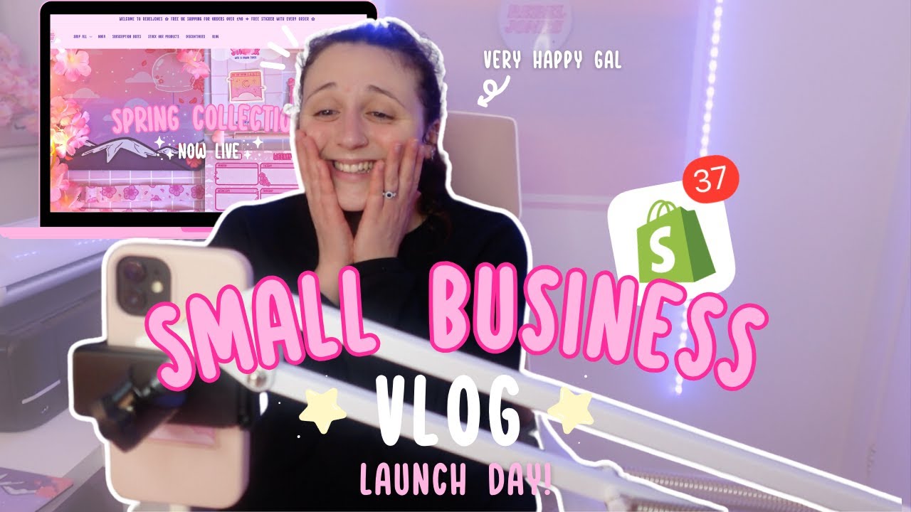 SMALL BUSINESS VLOG - LAUNCH DAY - YouTube