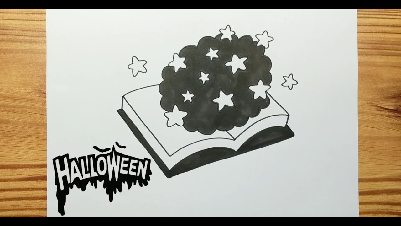 HOW TO DRAW WIZARD BOOK - YouTube