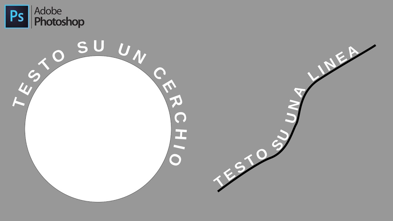 Come fare il testo su un cerchio o su una curva - Adobe Photoshop - YouTube
