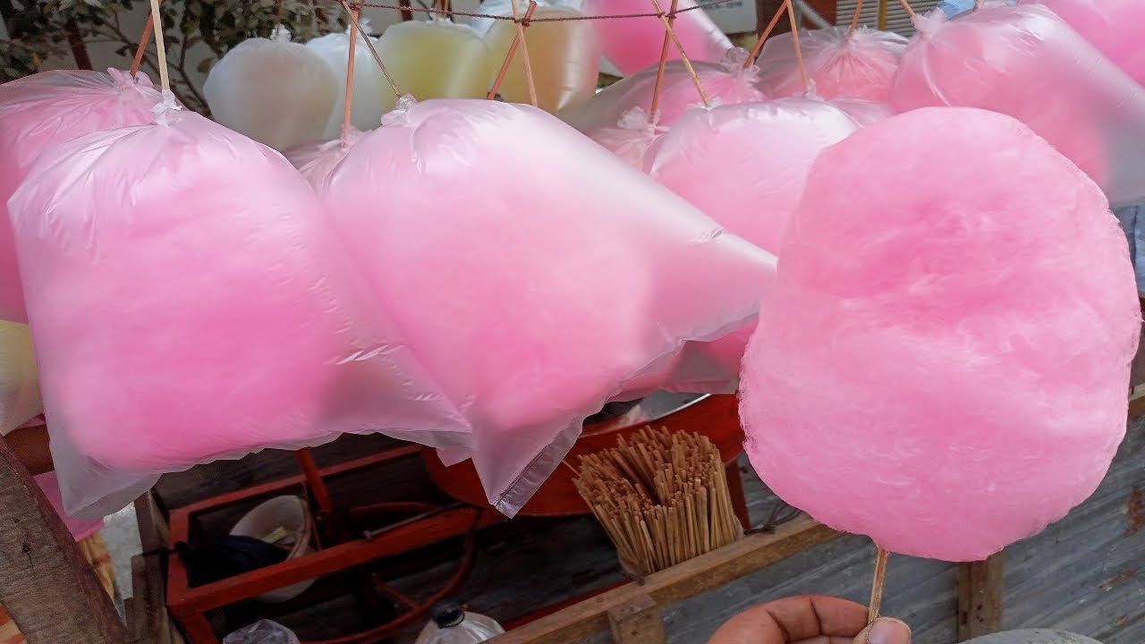 COTTON CANDY( Hawai Mithai)। Famous Traditional Street Food Of ...