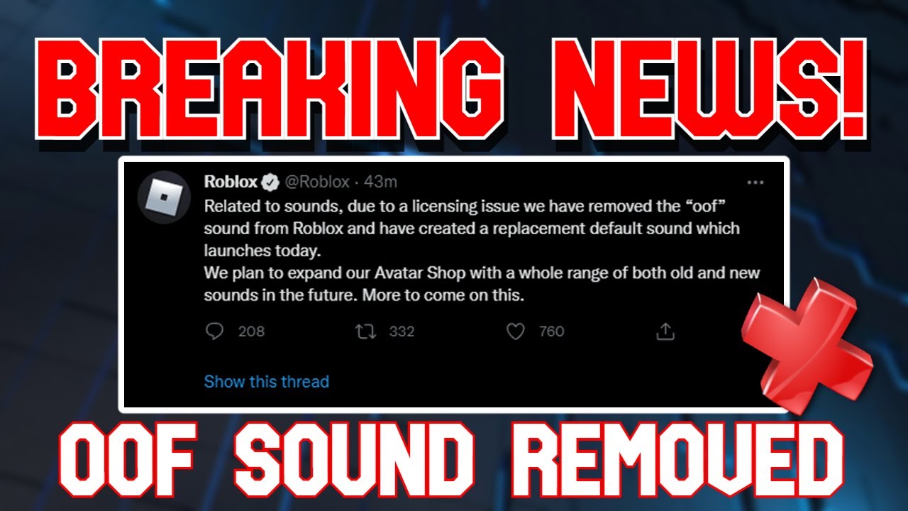 Roblox REMOVED The OOF SOUND 😡(New Sound Is HORRIBLE!🤮) - YouTube