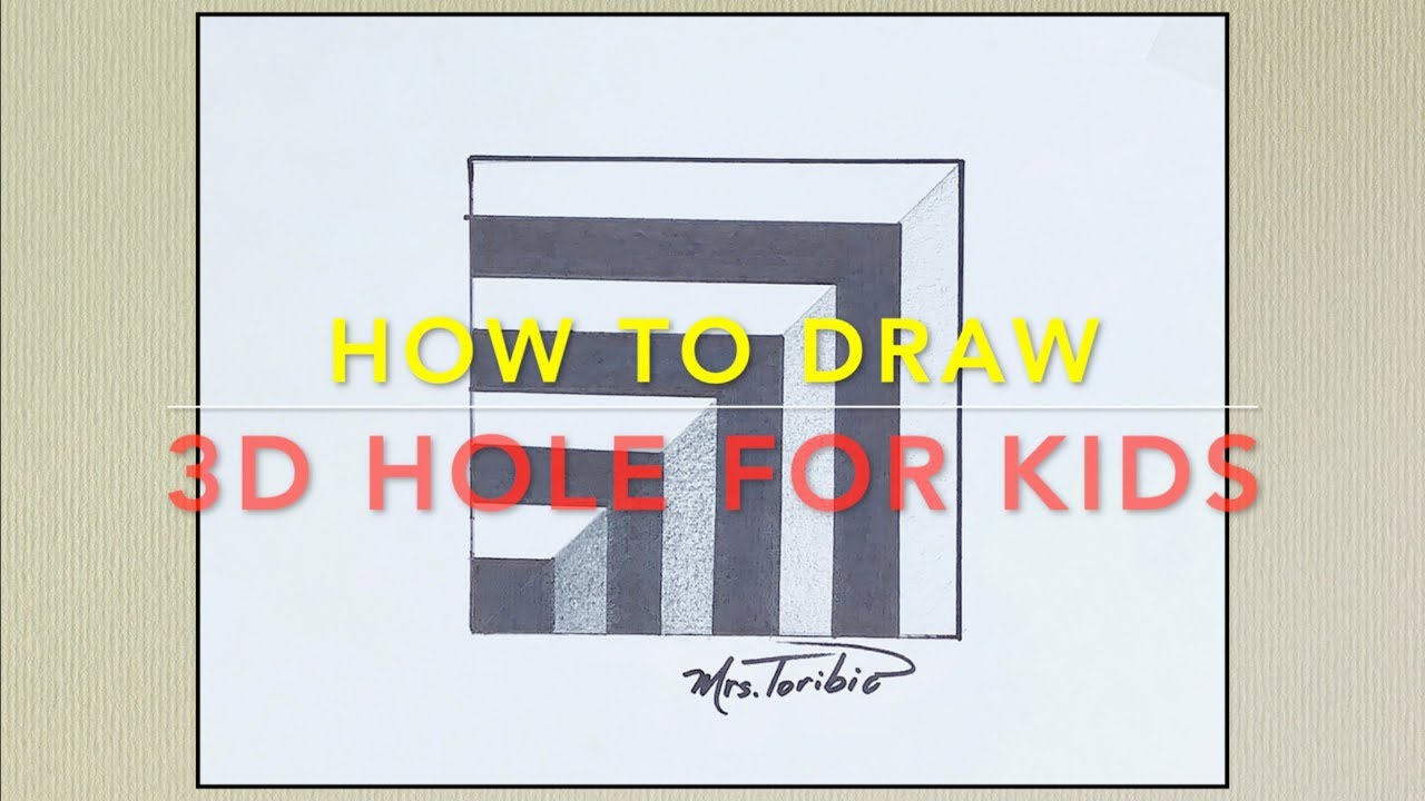 How to Draw 3D Hole for Kids. - YouTube