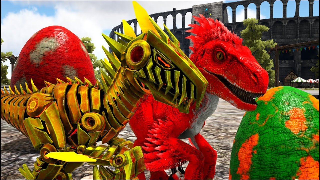 O BEBÊ RED RAPTOR CONSEGUIU A LENDÁRIA ARMADURA DE OURO! DINOSSAUROS ...