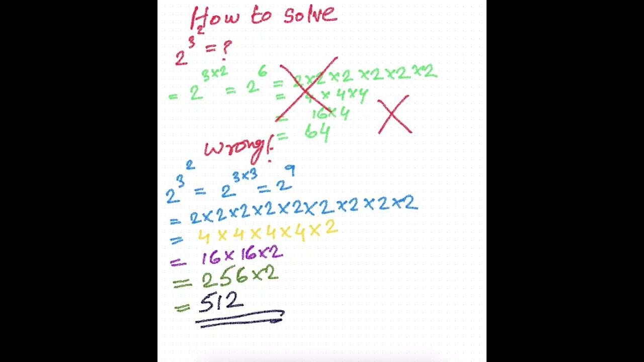 How to solve 2^3^2? - YouTube