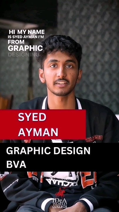 Syed Ayman, a Graphic Design student, shares his experience learning at ...