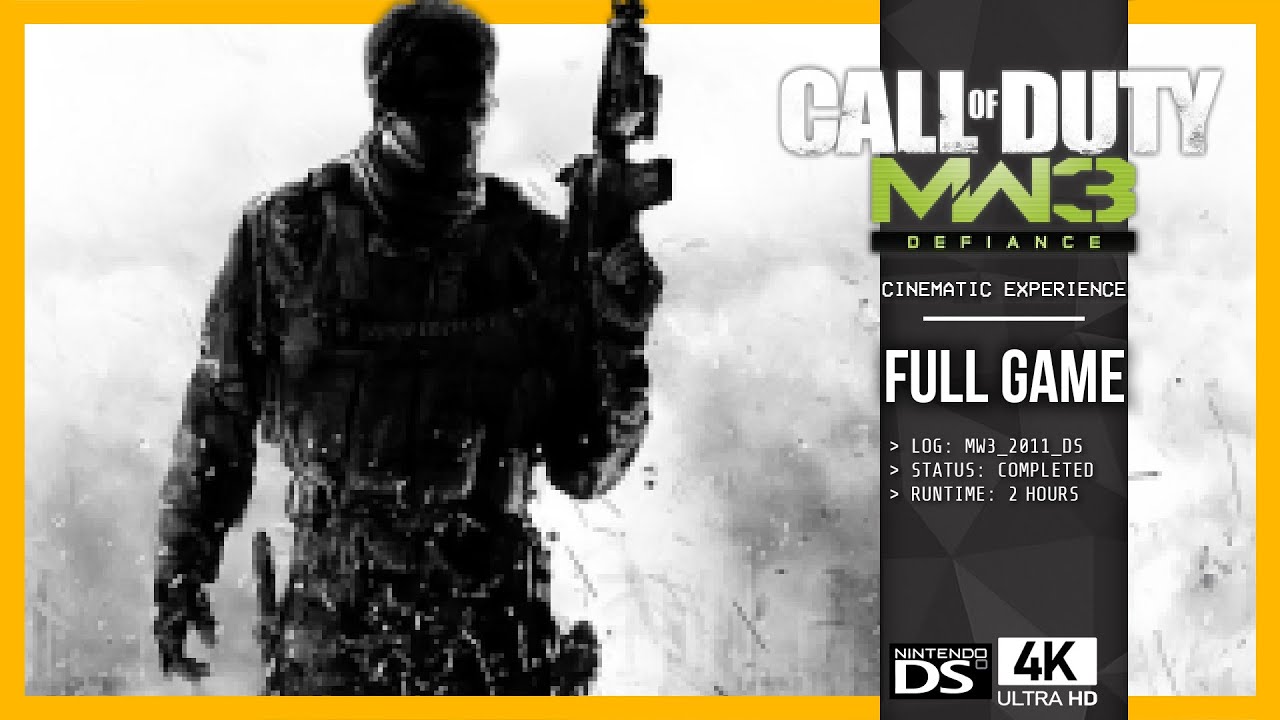 Call of Duty: Modern Warfare 3 - Defiance (DS) | Full Game in 4K (No ...