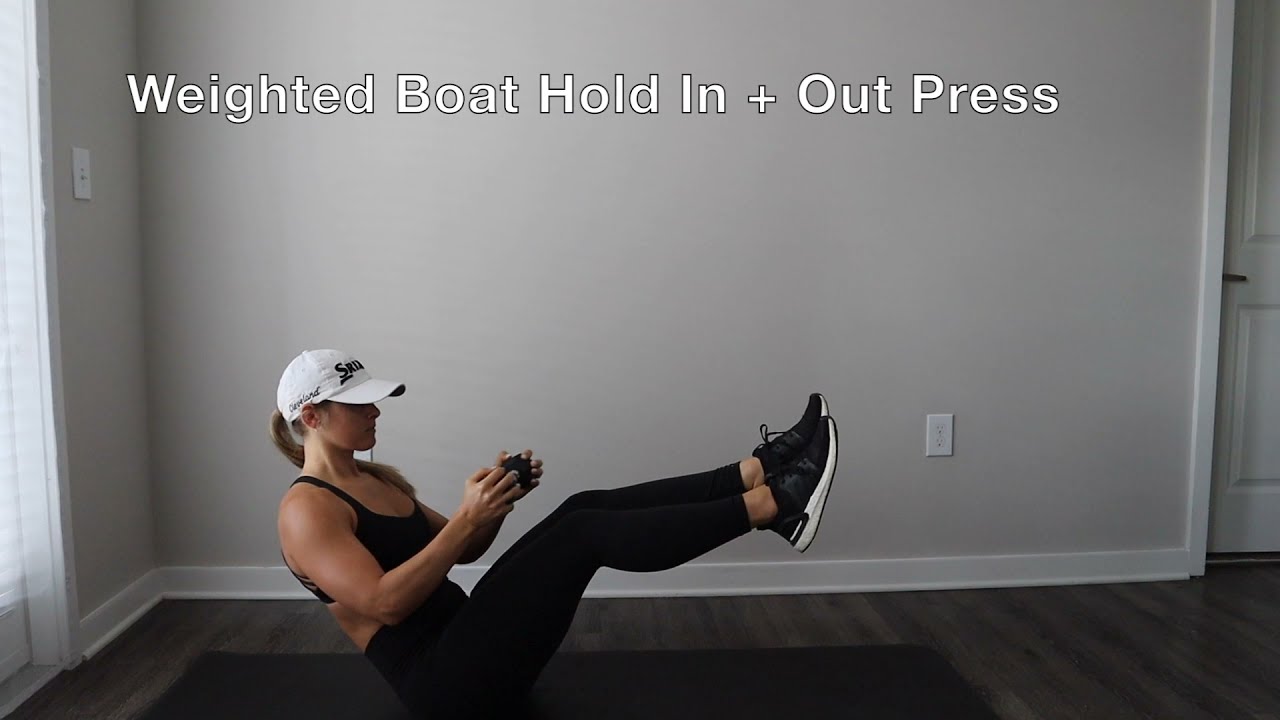 Rhidiculous Fitness Weighted Boat Hold In + Out Press - YouTube