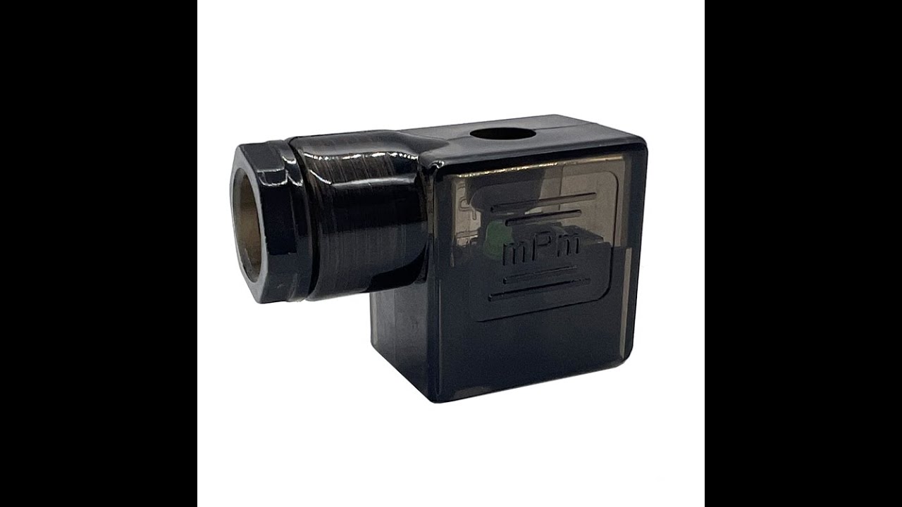 DIN43650B IP65 Black MPM Solenoid Valve Coil Connector Plug Socket DIN ...