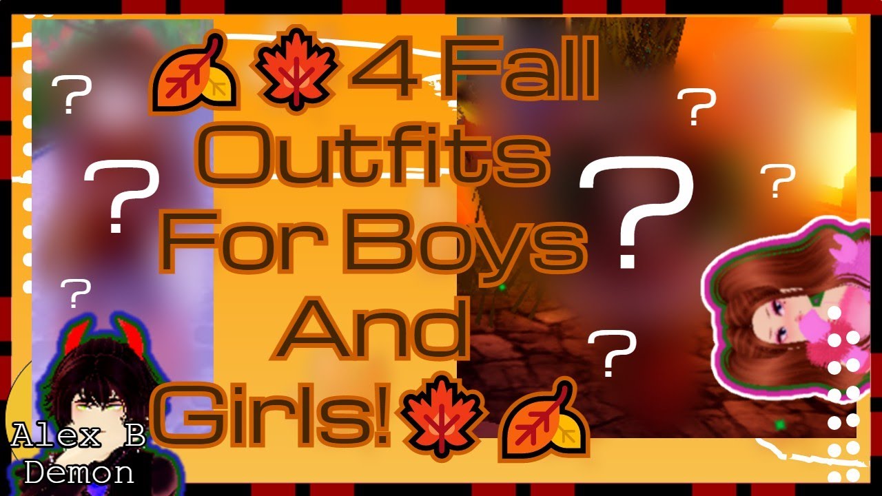 🪵4 Fall Outfits for Boys and Girls (Royale High) (Roblox)🍁 - YouTube