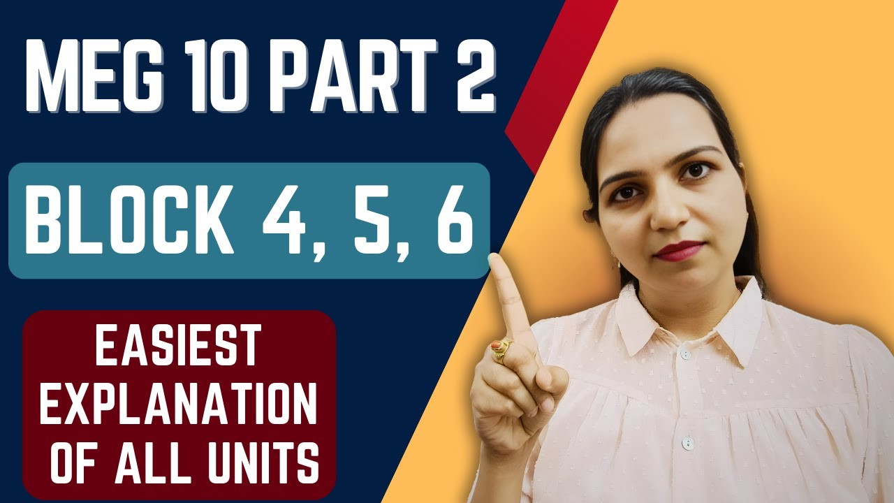 MEG 10 Block 4, 5, 6 | Different Englishes, TELI, & Questioning the Canon | IGNOU Important ...