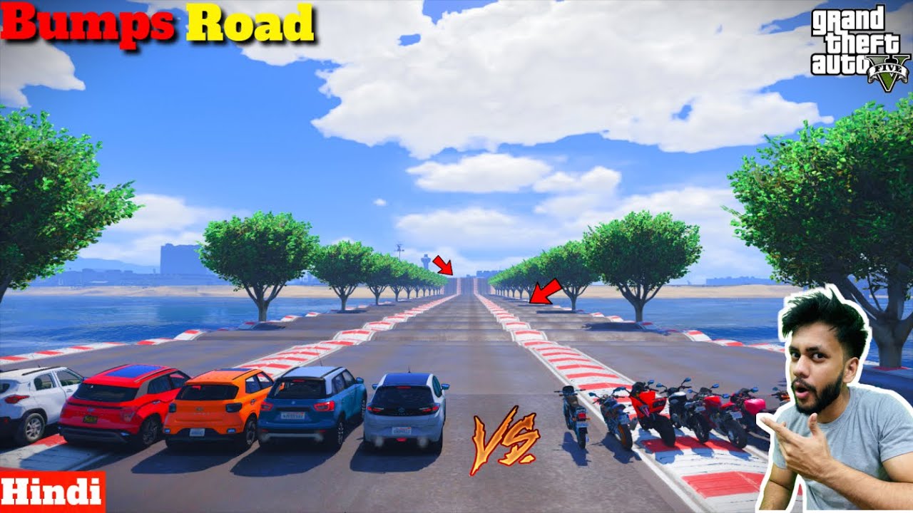 Indian Hatchbacks Vs Bikes Bump Road Challenge GTA 5 - YouTube