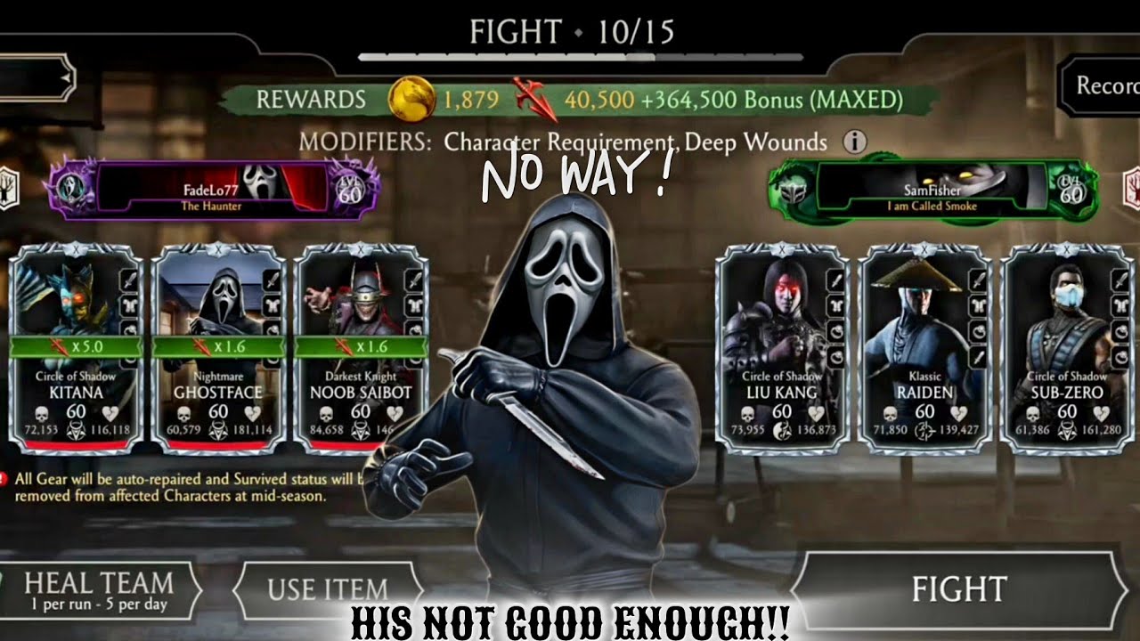 Mk Mobile. Maxed Ghostface Gameplay Survivor Elder Mode!! - YouTube