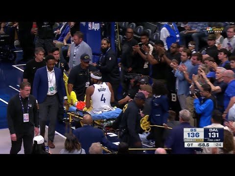 Moses Moody sustains knee injury in Warriors vs. Mavericks | NBC Sports Bay Area