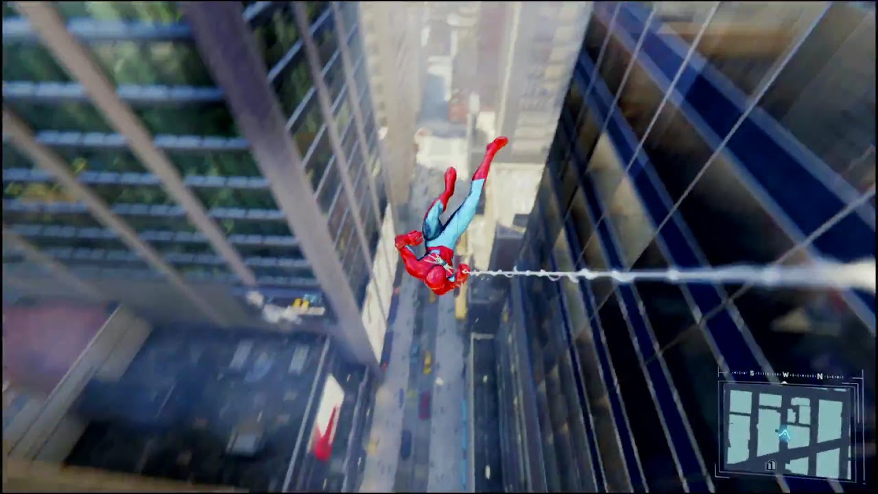 Marvel's Spider-Man birds eye view web swinging - YouTube