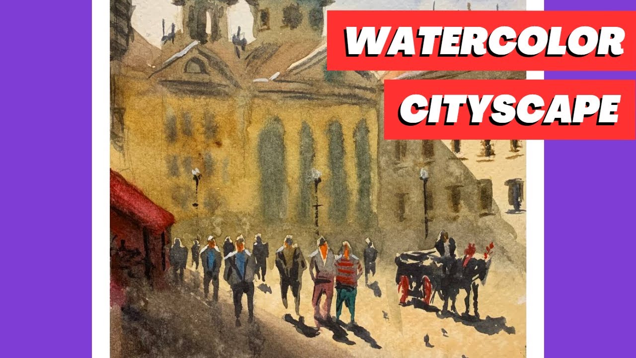 Watercolor cityscape study after Joseph Zbukvic - YouTube