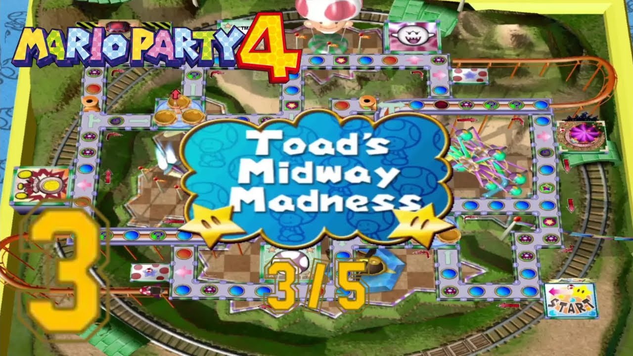 Mario Party 4 - Part 3 - Toad's Midway Madness (3/5) - YouTube