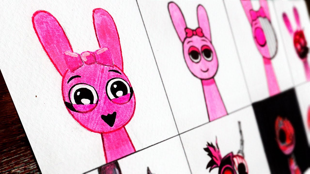 Drawing PINKI phases 1-8 [Incredibox Sprunki] - YouTube