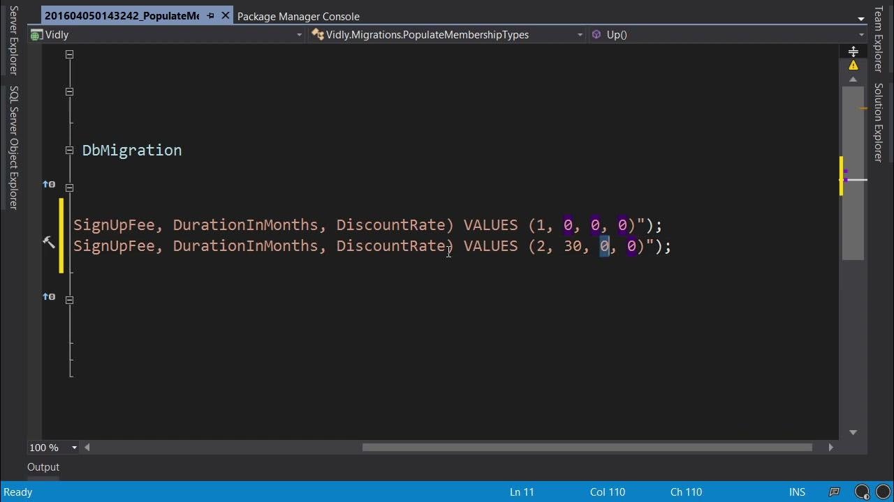 ASP.NET #25 - Seeding the Database [By Mosh Hamedani] - YouTube
