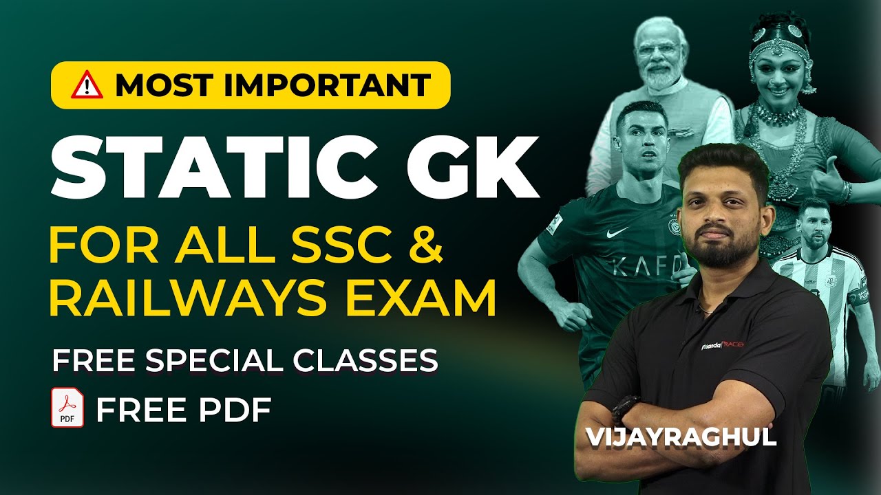 MUST READ | STATIC GK TOPICS | For SSC & RAILWAYS EXAM | FREE CLASSES ...