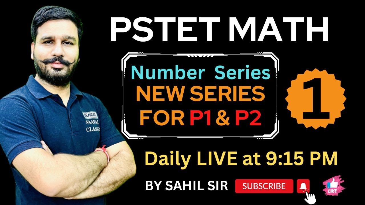 Math Lec-1 Number Series For PSTET P1 & P2 Both || PSTET-2022|| - YouTube