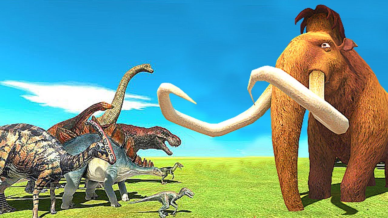 ICE AGE MANNY VS ALL DINOSAUR BATTLE - ANIMAL REVOLT BATTLE SIMULATOR ...