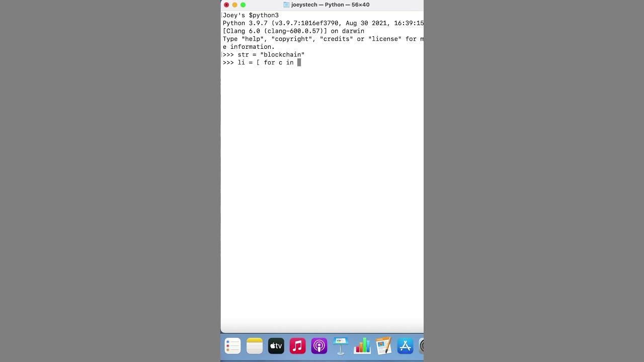 Python short video | convert string into a list of characters in one ...