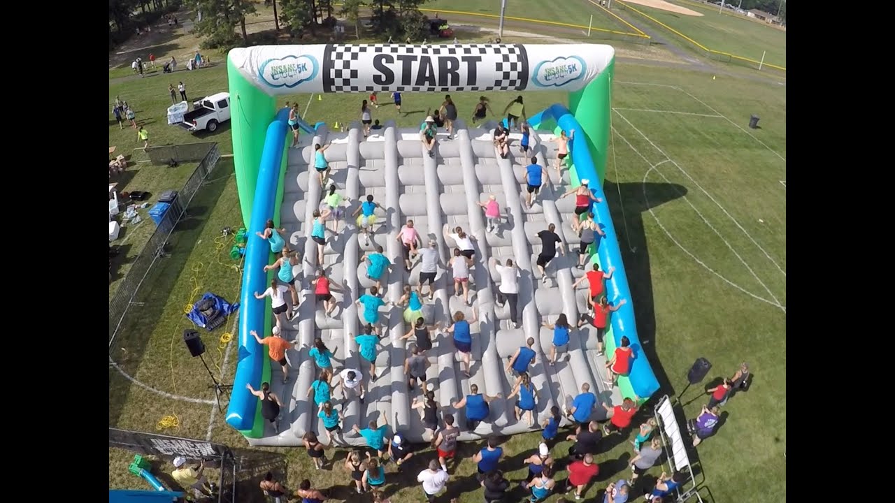 Above The Insane Inflatable 5K - Brick - YouTube