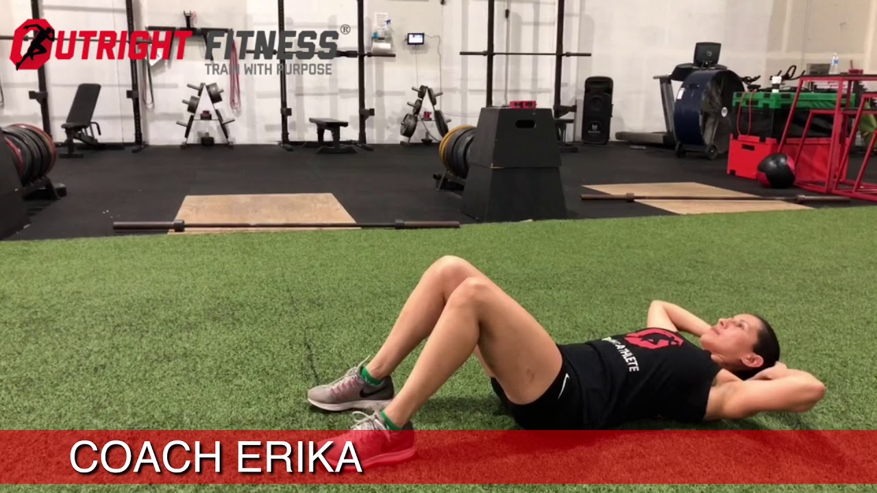 Crunches Feet Down - YouTube
