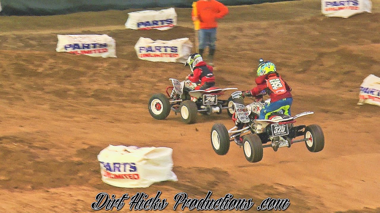 MINI ATV RACING - GREENVILLE INDOOR MX - YOUTH QUADCROSS - YouTube