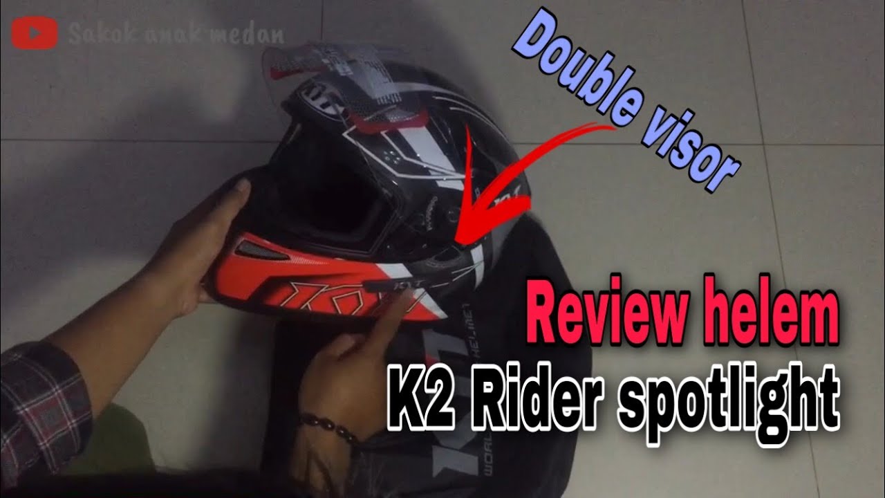 Review Helem KYT K2 RIDER SPOTLIGHT (Red , Fluo Black) - YouTube