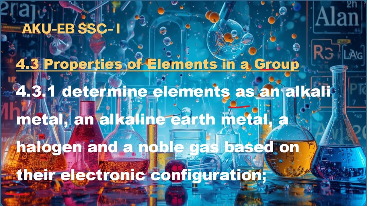 4.3.1 : Determine elements as an alkali metal, an alkaline earth metal ...