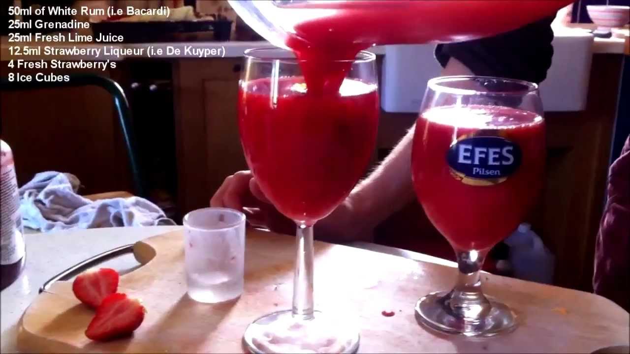 Drinks For Dummies - Frozen Strawberry Daiquiri - YouTube